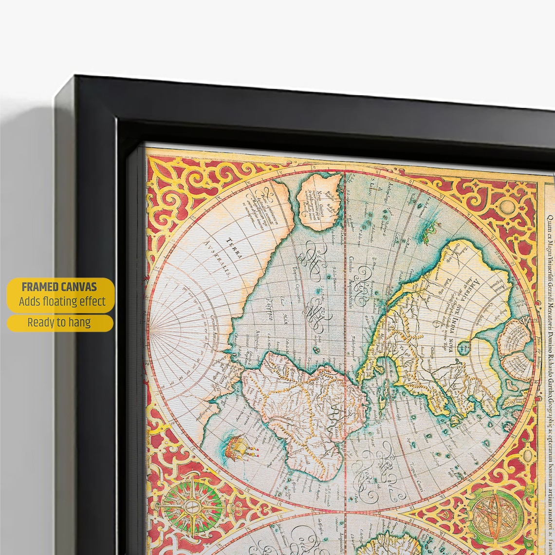 Map of the Word 1637 Orbis Terrae Compendiosa Descriptio Old - Etsy