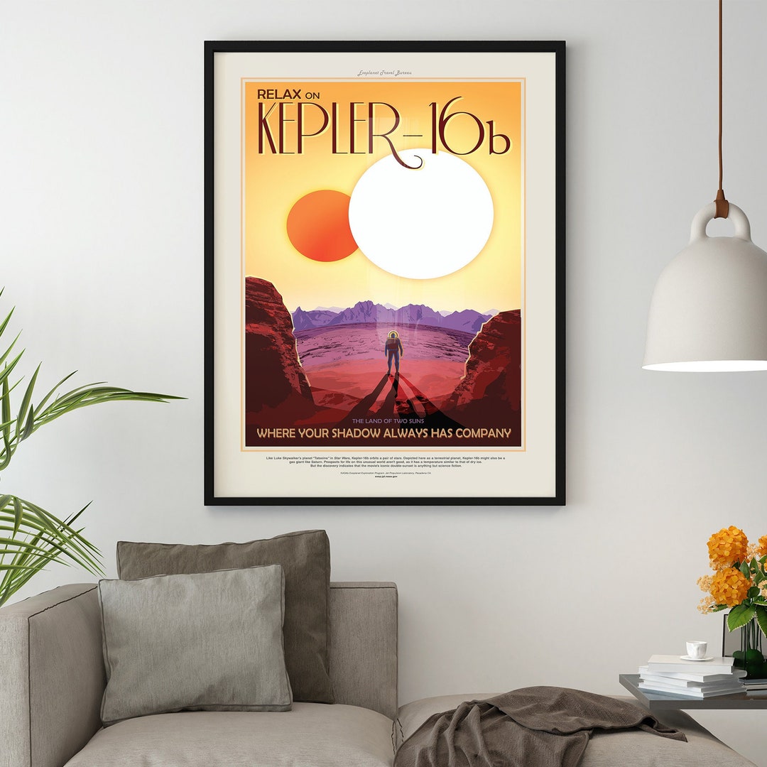 NASA Space Kepler 16b Tourism Posters Space Travel Poster, Space Nasa ...