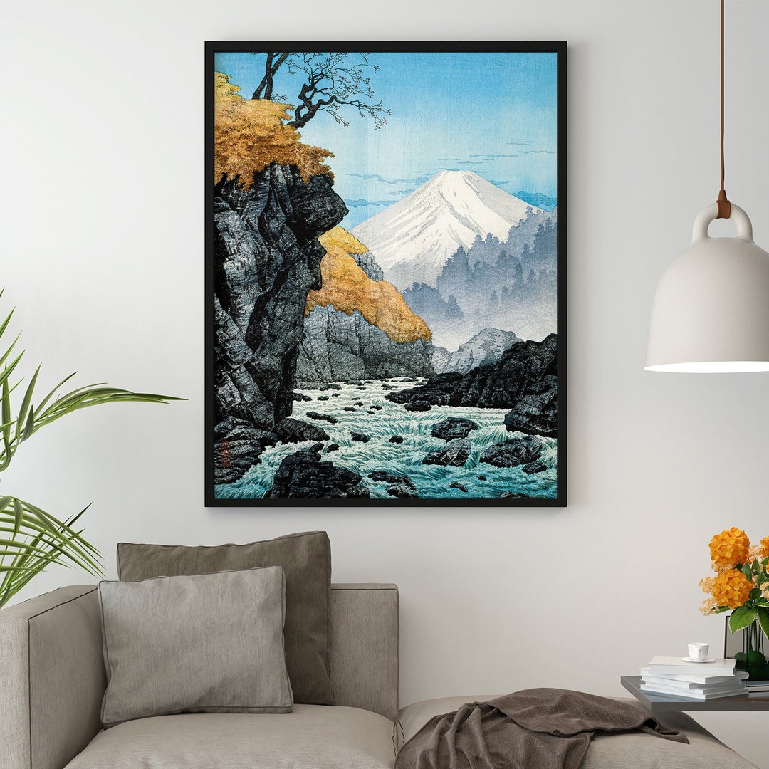 Foot of Mount Ashitaka 1932 by Hiroaki Takahashi Canvas Painting, Asian ...