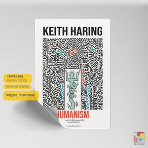 Keith Haring Humanism Poster Print, Haring Exhibition Poster, Pop Art ...