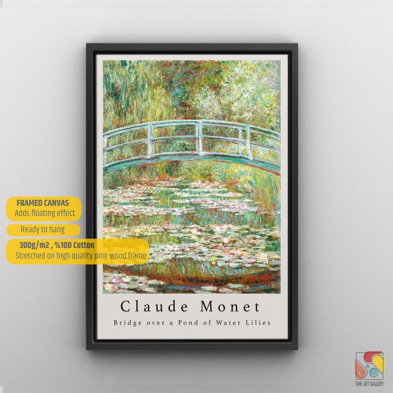 Claude Monet Bridge Over A Pond of Water Lilies Claude Monet - Etsy