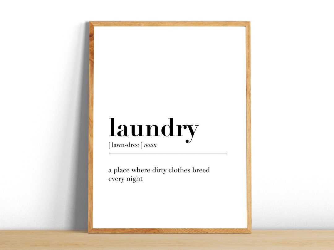 Laundry Definition Print Wall Art Minimalist Printable Wall Art Laundry ...