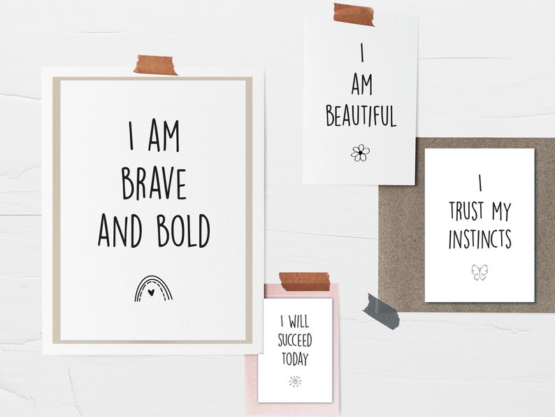 Printable Positive Affirmation Cards, Vision Board Printables, Daily ...