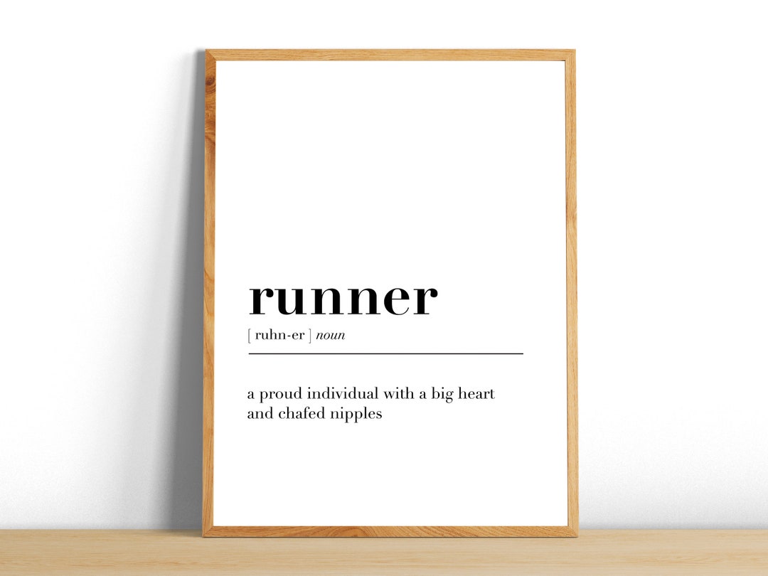 Runner Definition Print Wall Art Minimalist Printable Wall Art Office Funny Runner