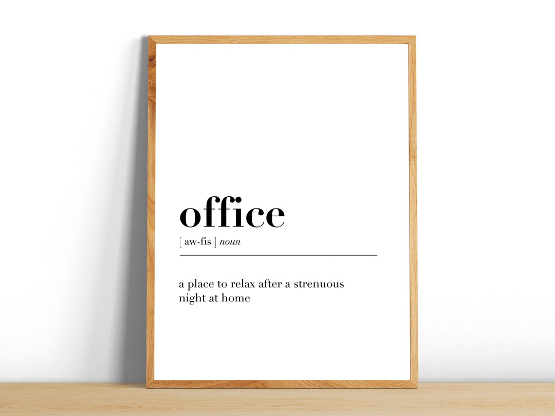 Office Definition Print Wall Art Minimalist Printable Wall Art Office ...
