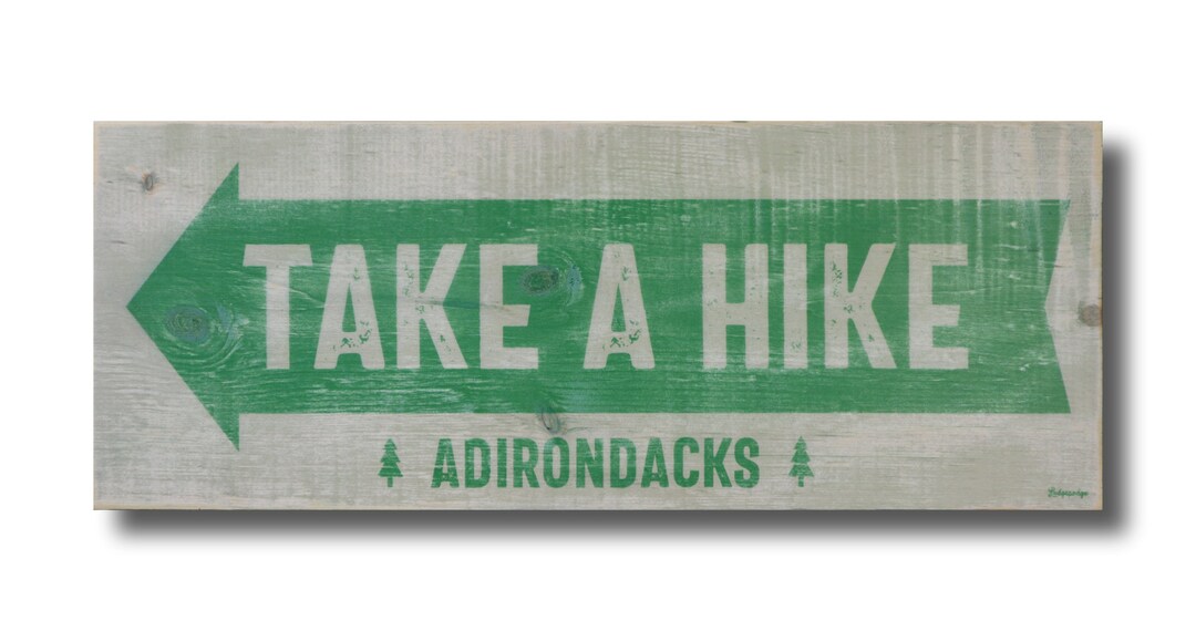Custom Take a Hike Arrow Wood Sign Woods Theme Outdoors Decor Lake ...
