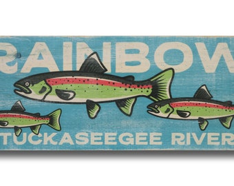 Rainbow Trout Sign - Etsy