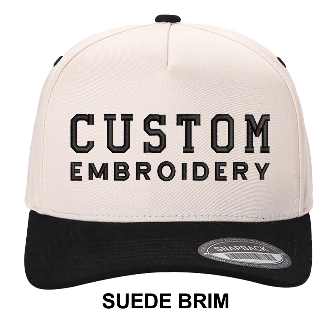 Custom Embroidered Suede Brim Hats, Custom Hat Embroidery, Personalized Hats - Etsy