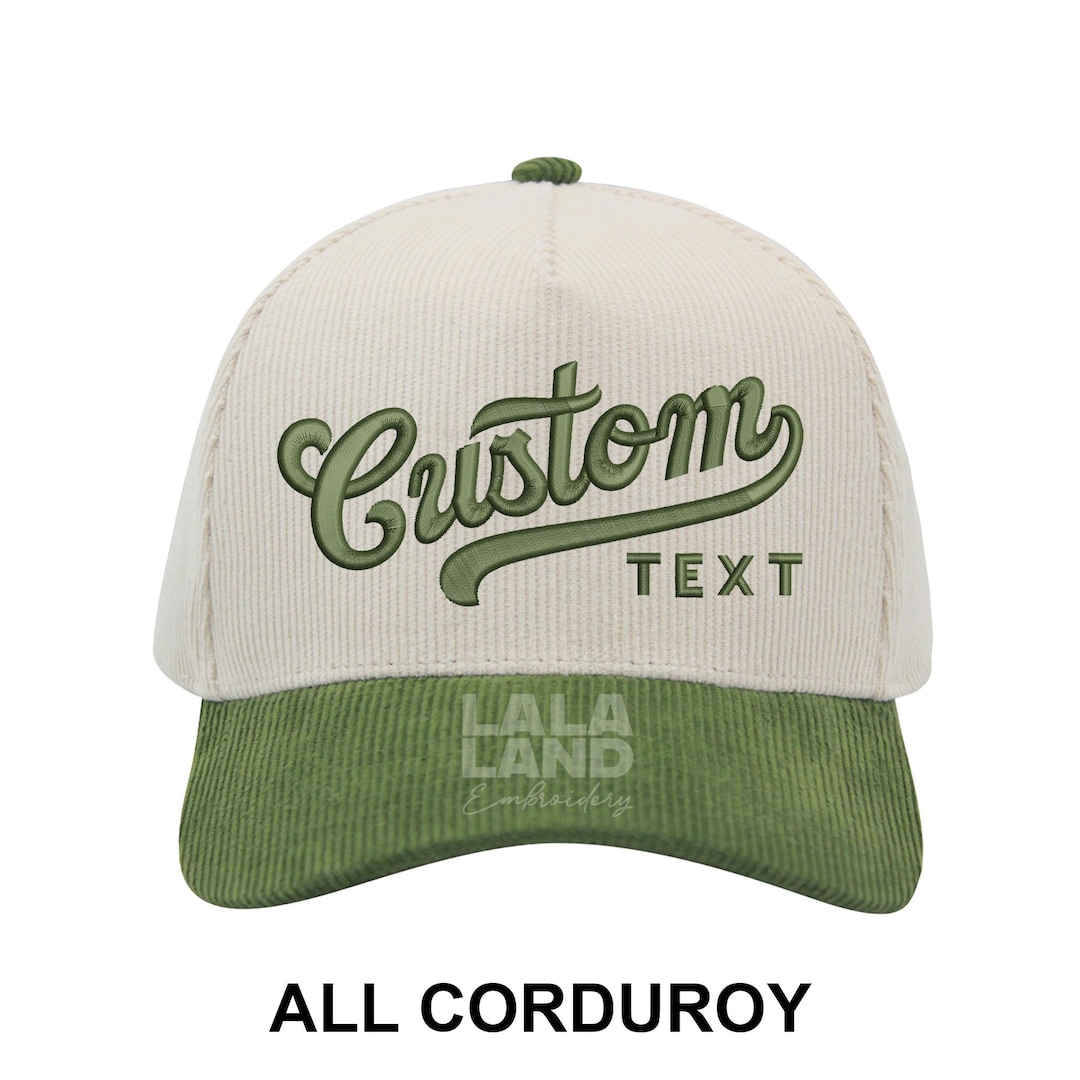 Custom Embroidered Corduroy Hats, Custom Hat Embroidery, Personalized ...
