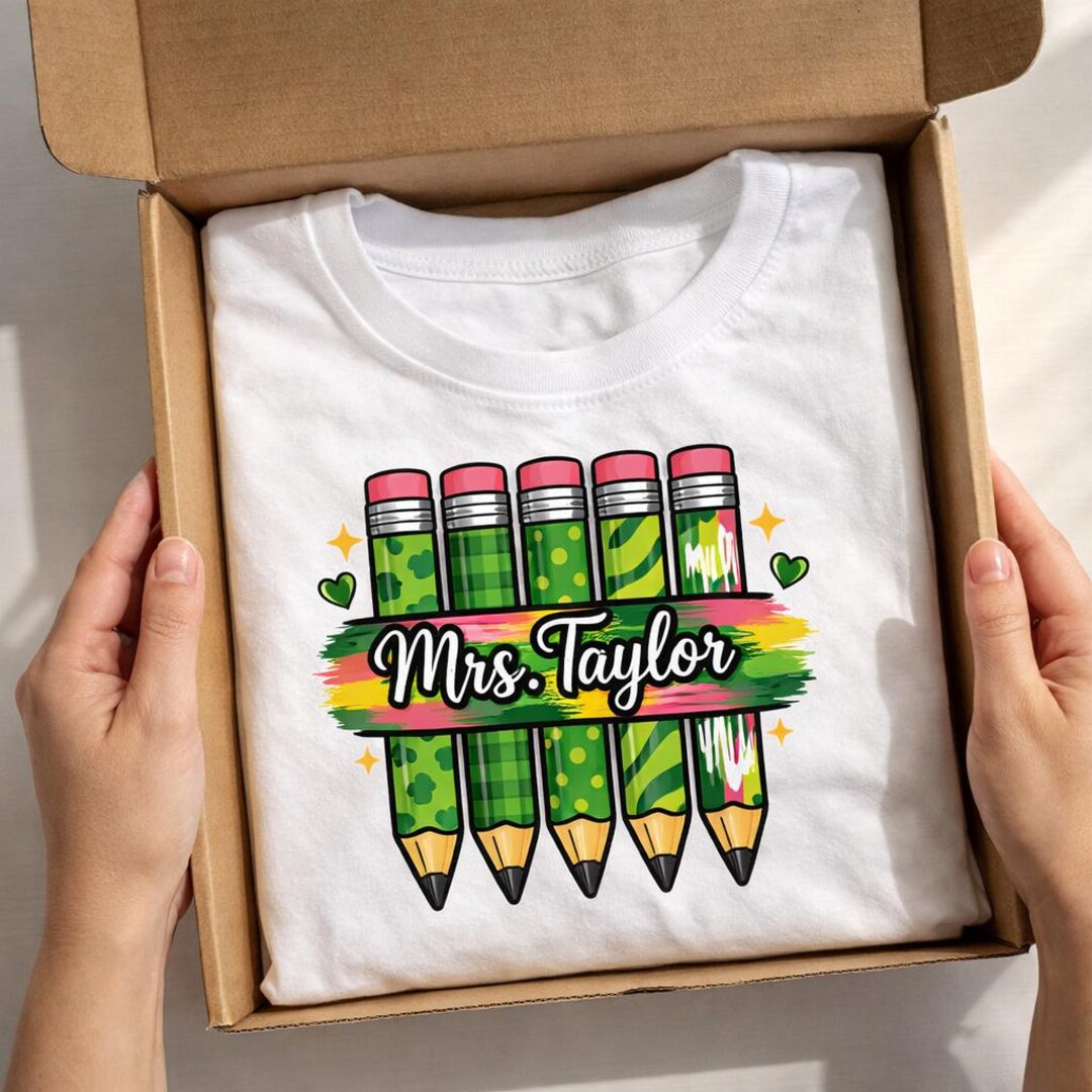 Personalized St Patrick's Day Teacher Png,lucky Teacher Png,custom ...