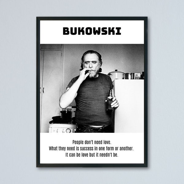 Bukowski Poster - Etsy