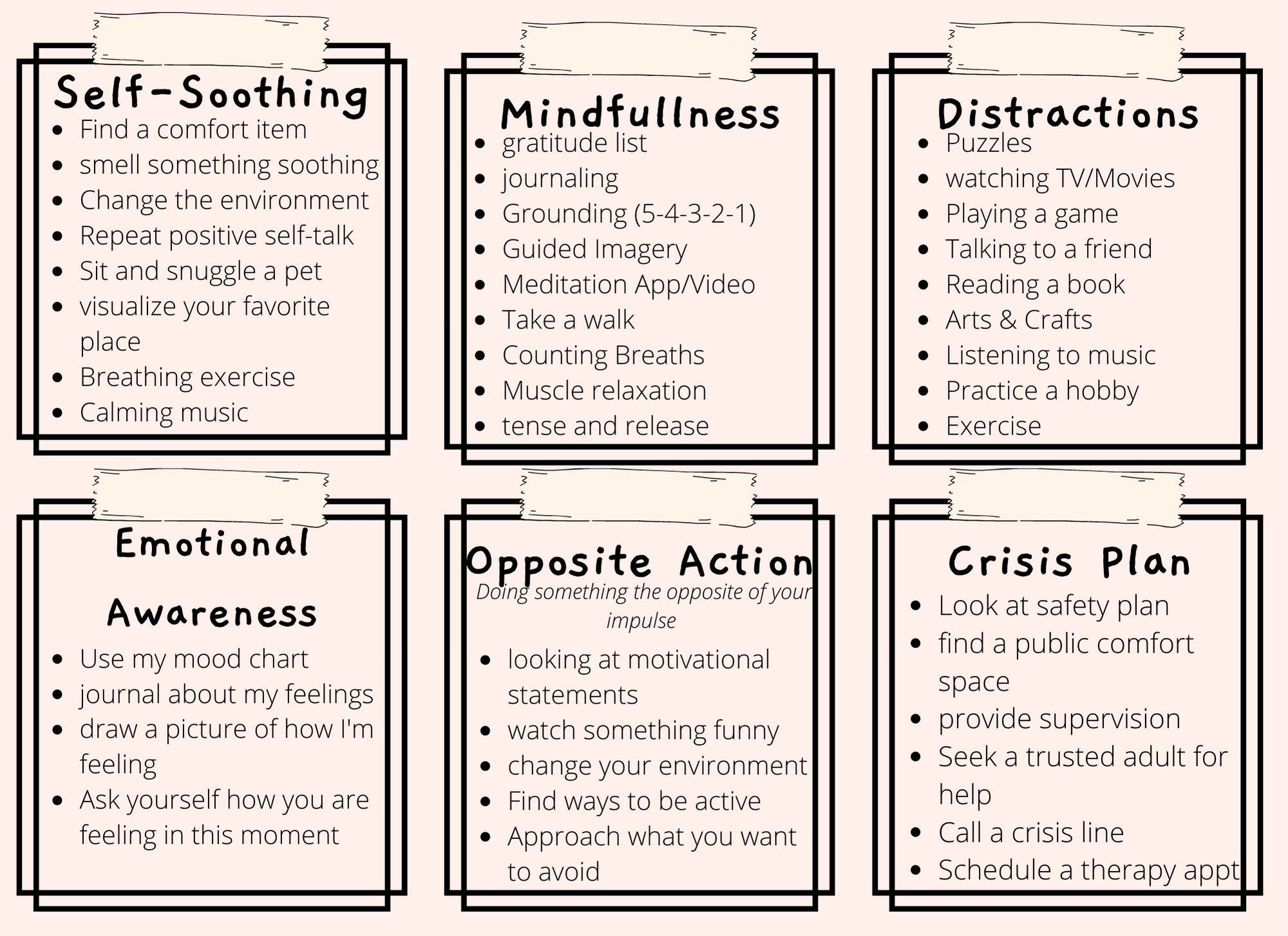 Coping Handout for Adolescents - Etsy