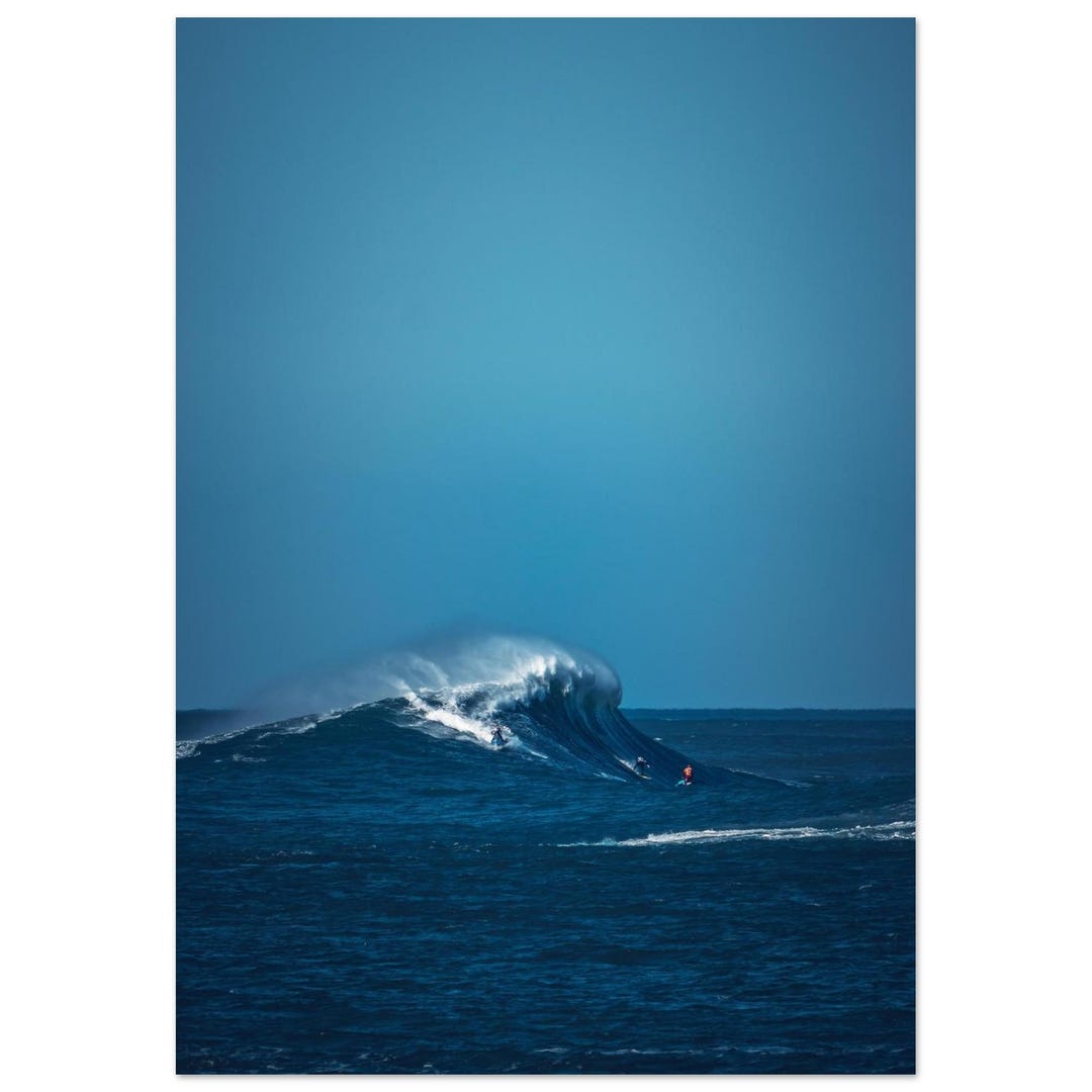 Epic North Canyon Surf Poster - Big Wave Tow-in Team Photography From ...