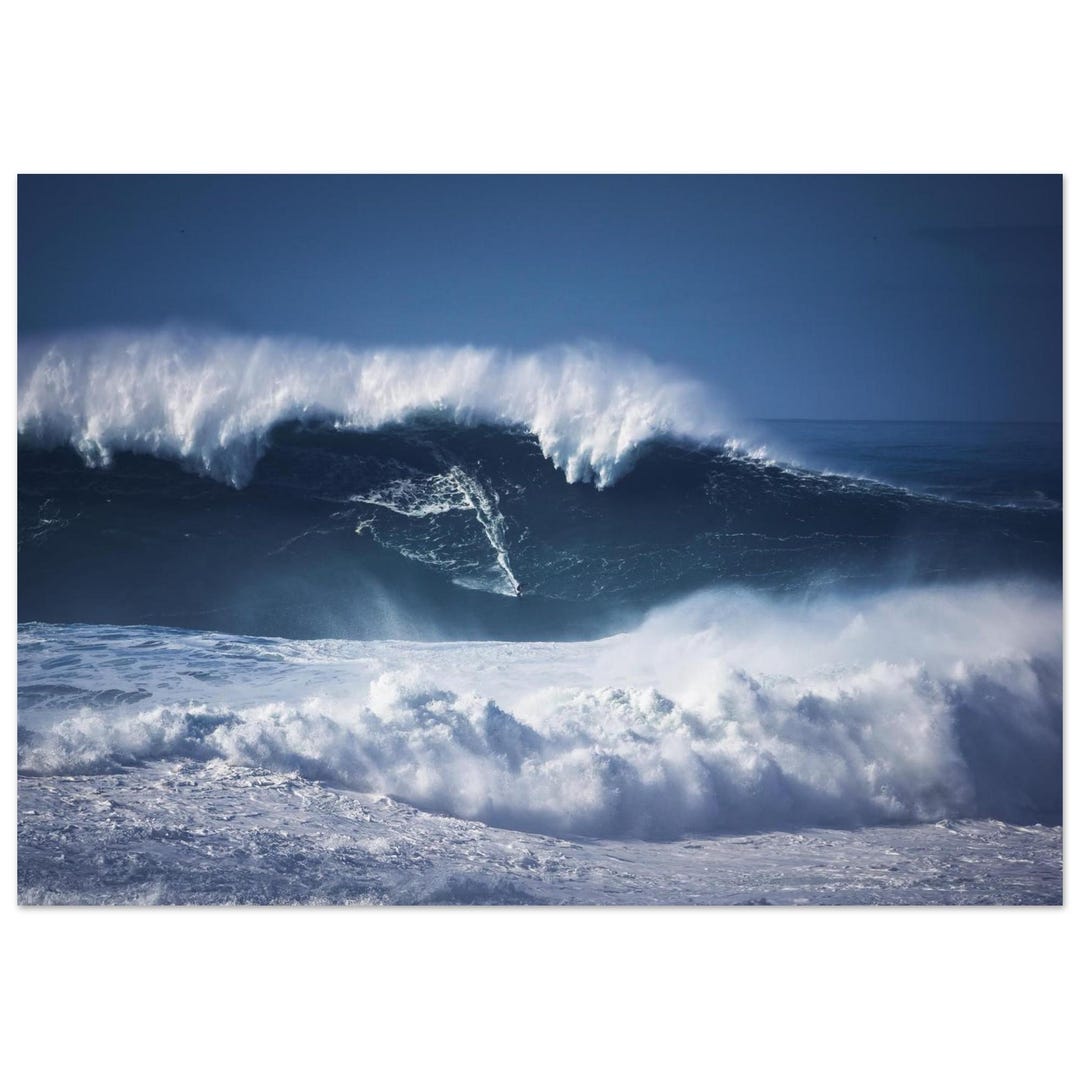Nazaré Wave Poster: Portugal Surfing Photography - North Canyon - Etsy