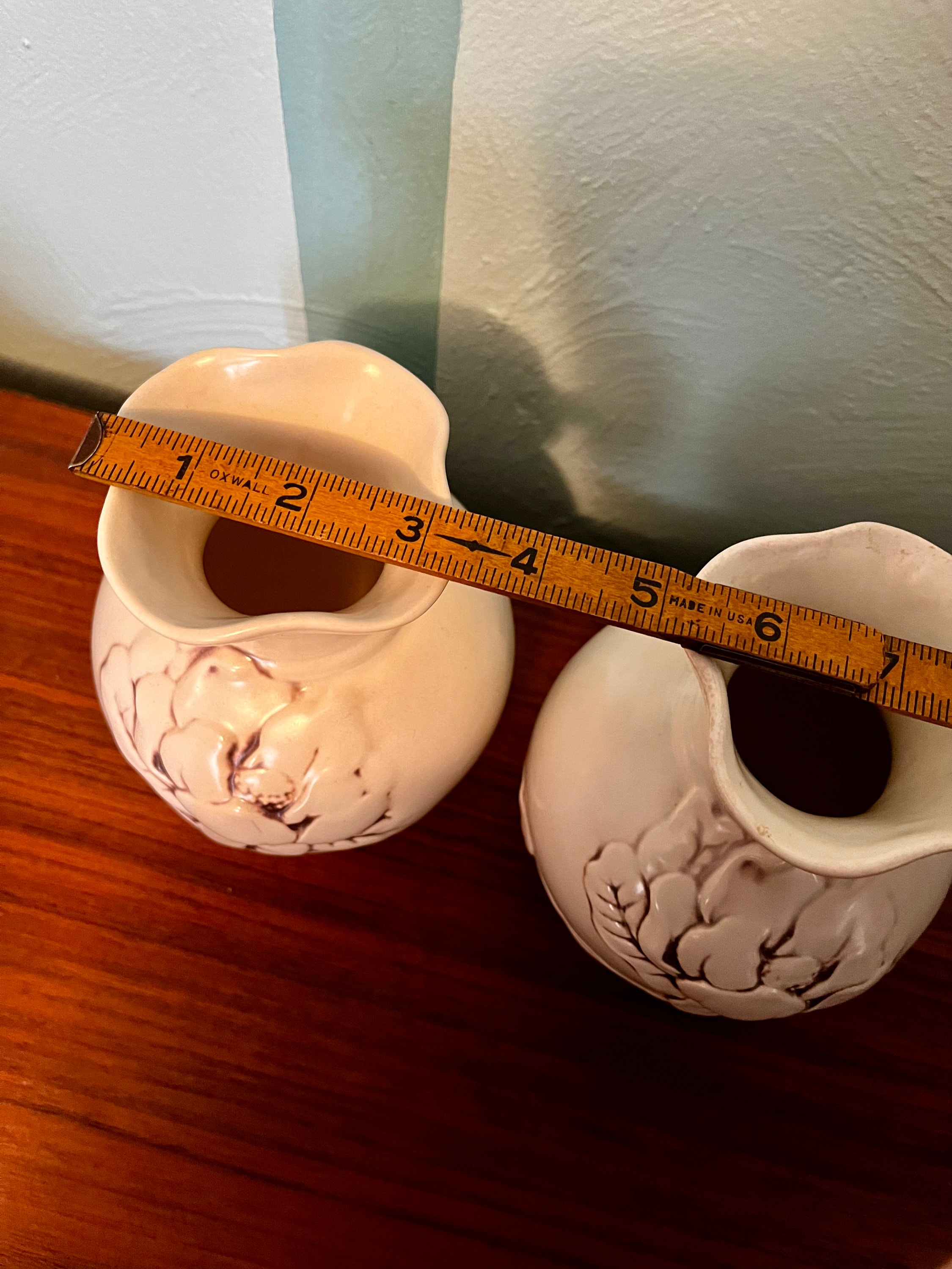 1940s Pair of Red Wing Magnolia Vases - Etsy