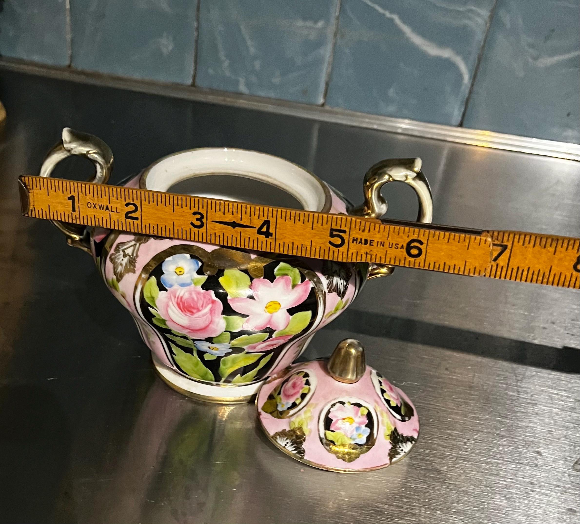 1920s Sugar Vessel With Roses Nippon Hand Painted - Etsy