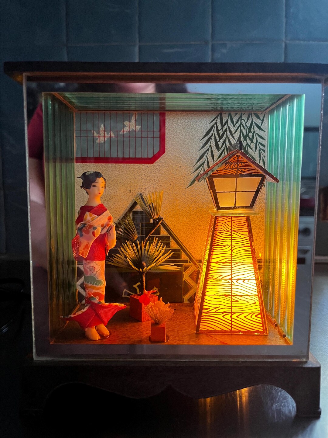 1950s Geisha Dresser/table Lamp Shadow Box - Etsy