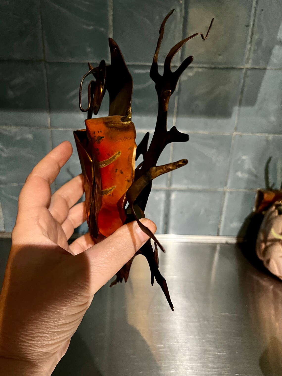 1970s Metal Owl Brutalist Torch Art - Etsy