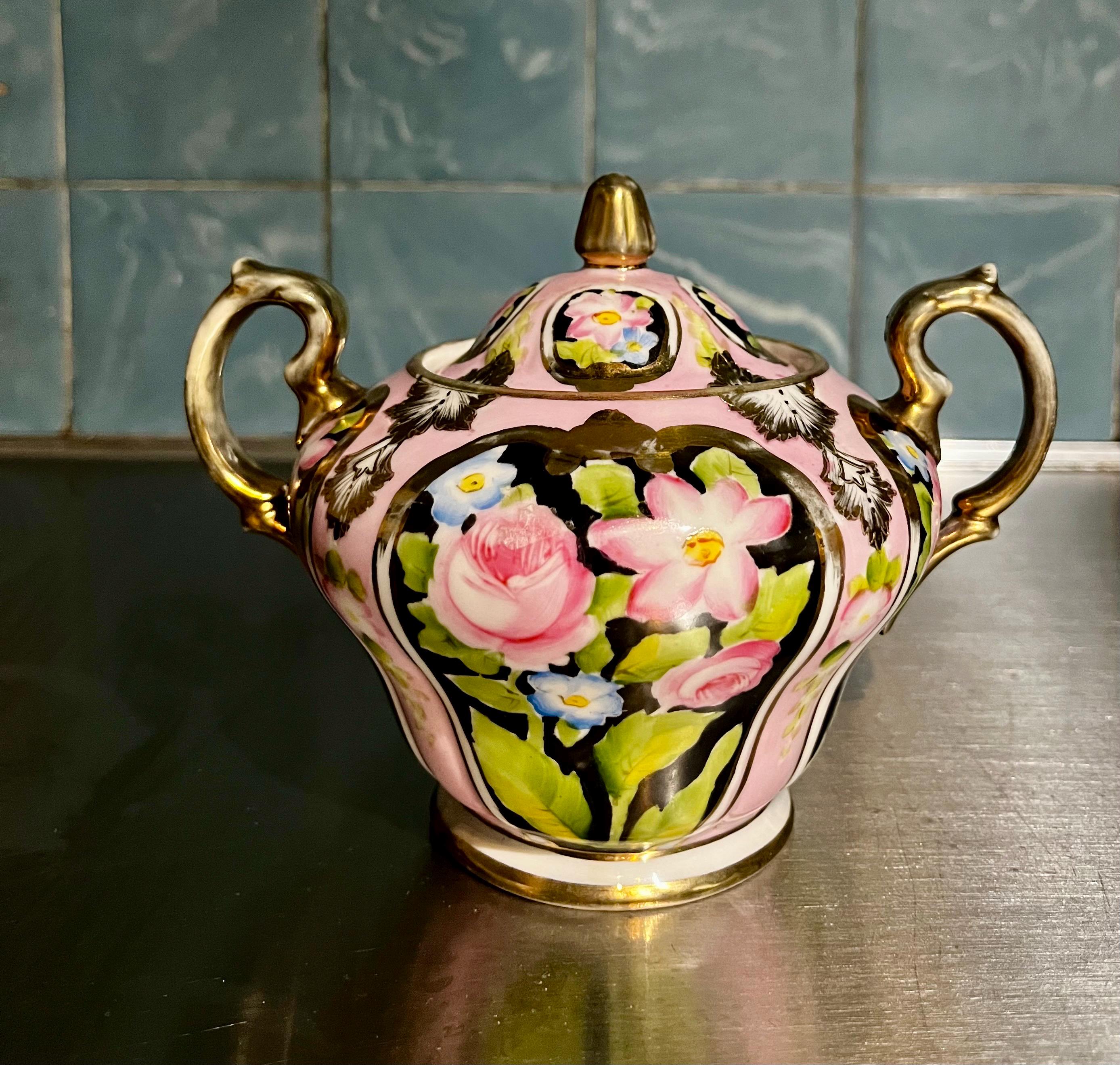 1920s Sugar Vessel With Roses Nippon Hand Painted - Etsy