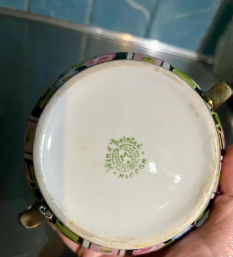 1920s Sugar Vessel With Roses Nippon Hand Painted - Etsy