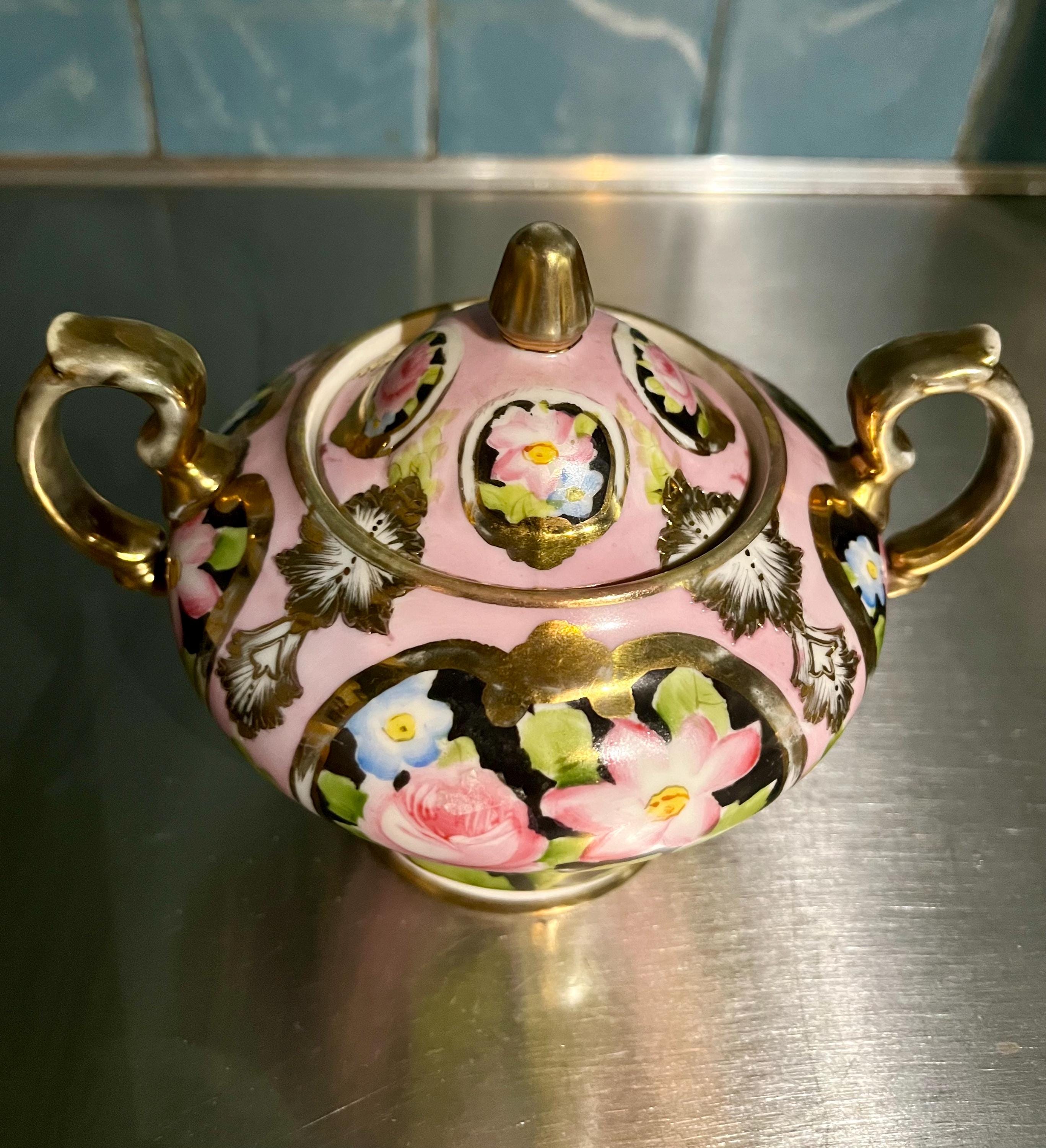 1920s Sugar Vessel With Roses Nippon Hand Painted - Etsy