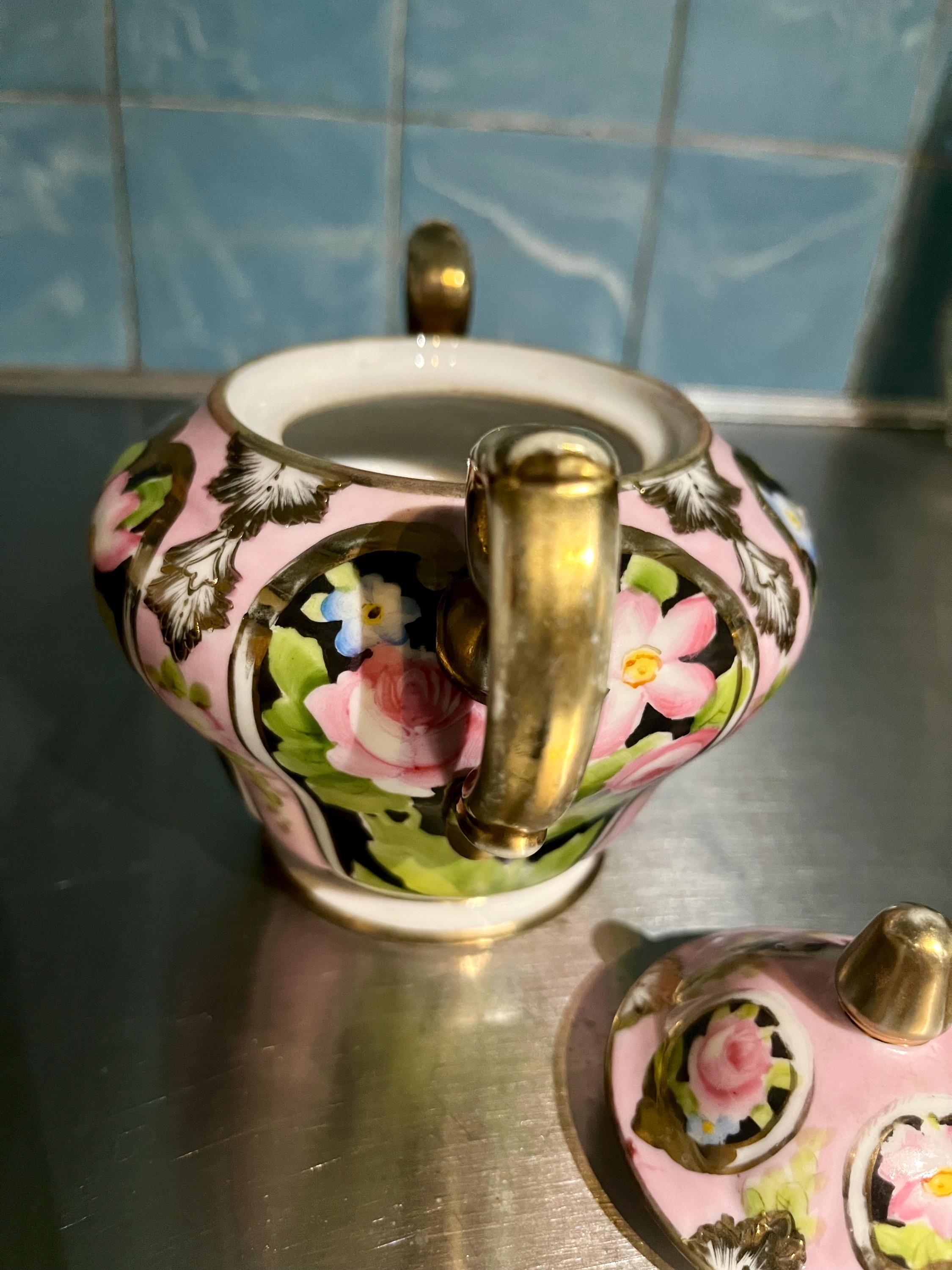 1920s Sugar Vessel With Roses Nippon Hand Painted - Etsy