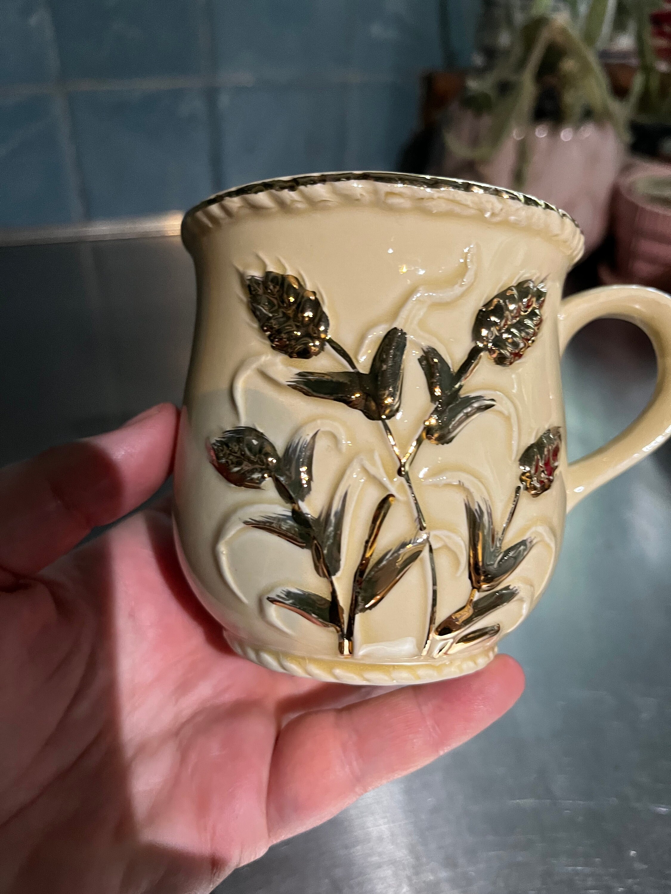 Gilded Wheat Mugs Made in Japan - Etsy