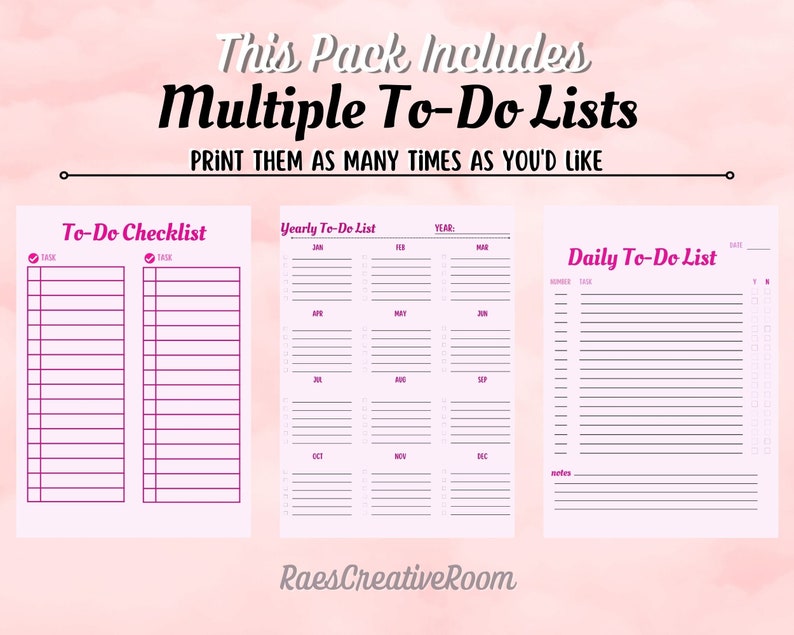 Printable to Do List, Digital to Do List, Minimalist Digital Planner ...