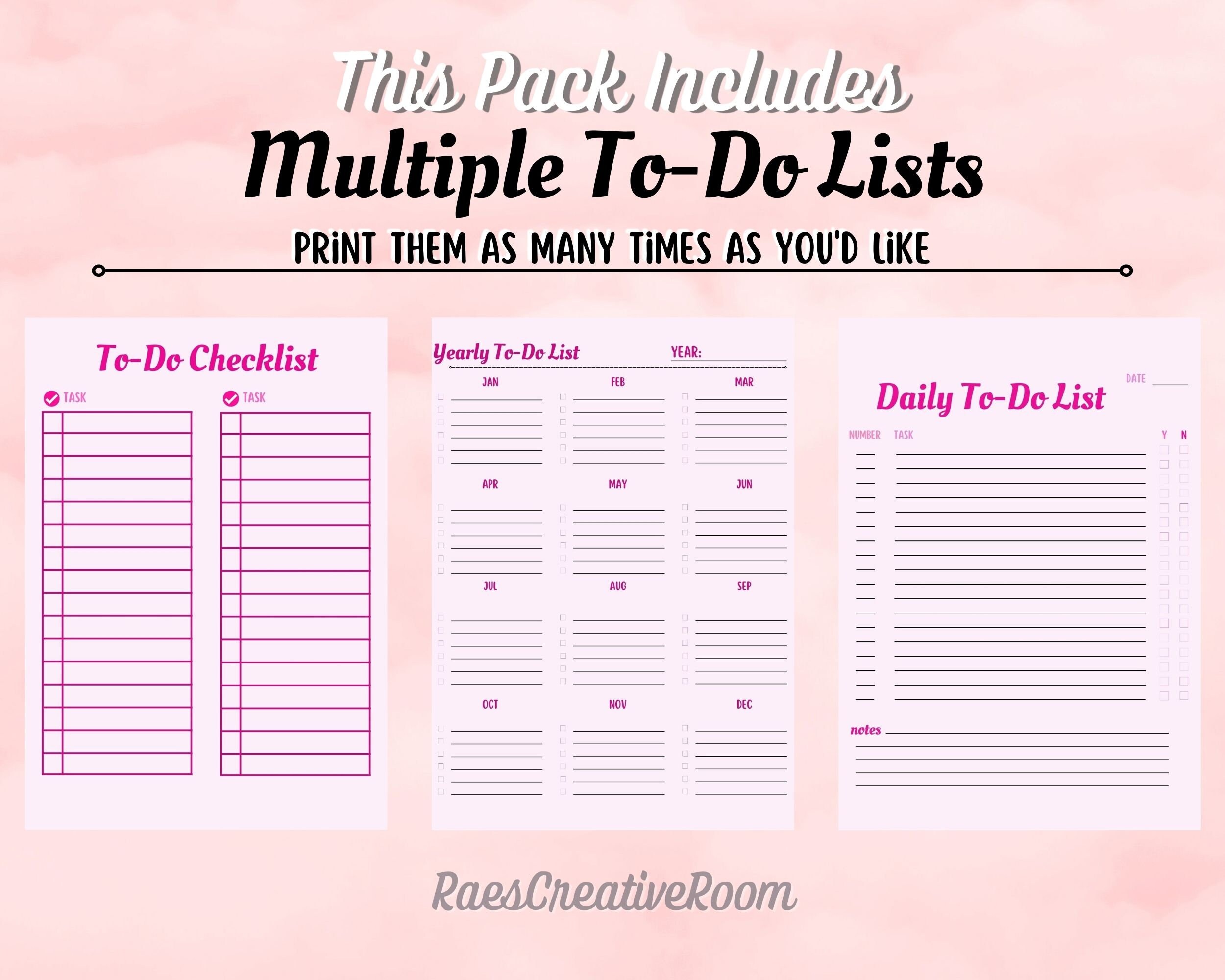 Printable to Do List, Digital to Do List, Minimalist Digital Planner ...