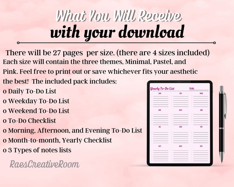 Printable to Do List, Digital to Do List, Minimalist Digital Planner ...