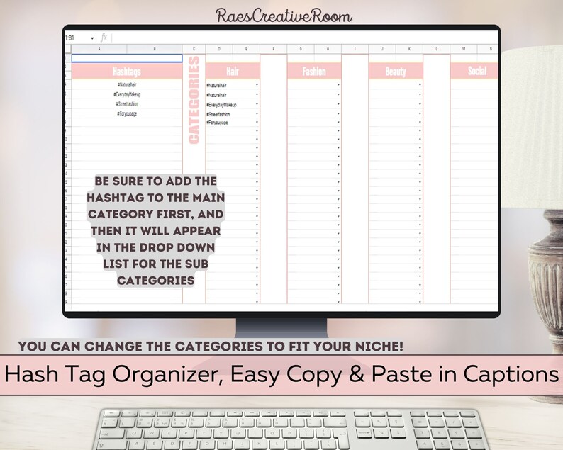 Google Sheets Social Media Planner, Content Calendar, Instagram Planner ...