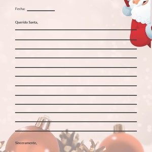 10 Printable Spanish Santa Letters for Kids - Etsy