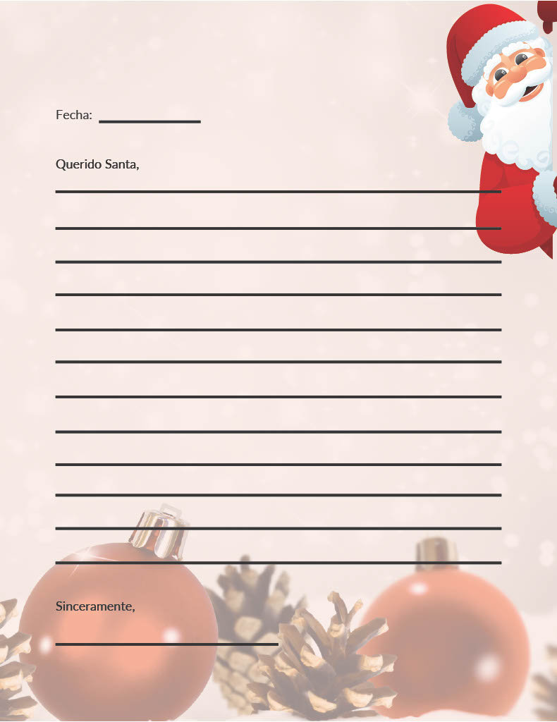 10 Printable Spanish Santa Letters for Kids - Etsy