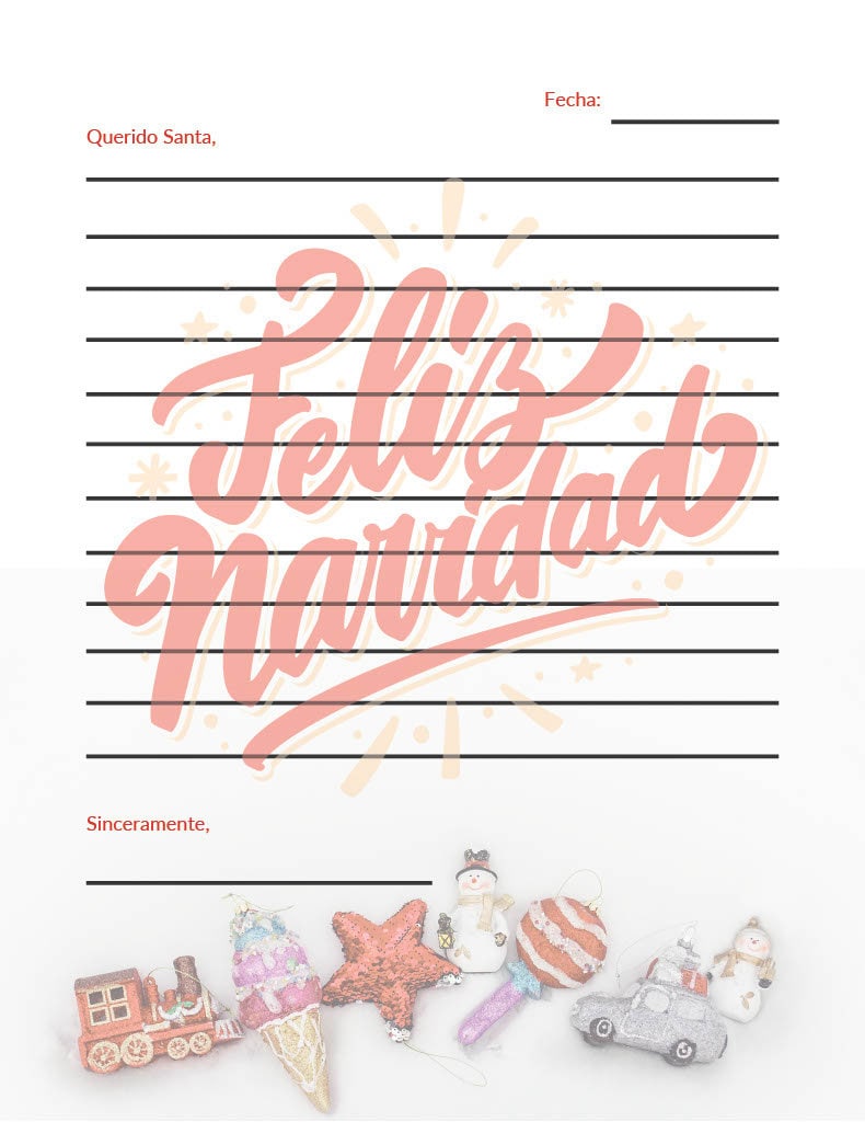 10 Printable Spanish Santa Letters for Kids - Etsy