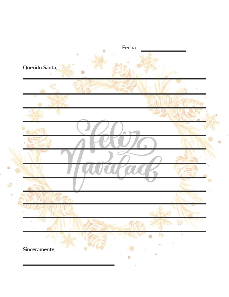 10 Printable Spanish Santa Letters for Kids - Etsy