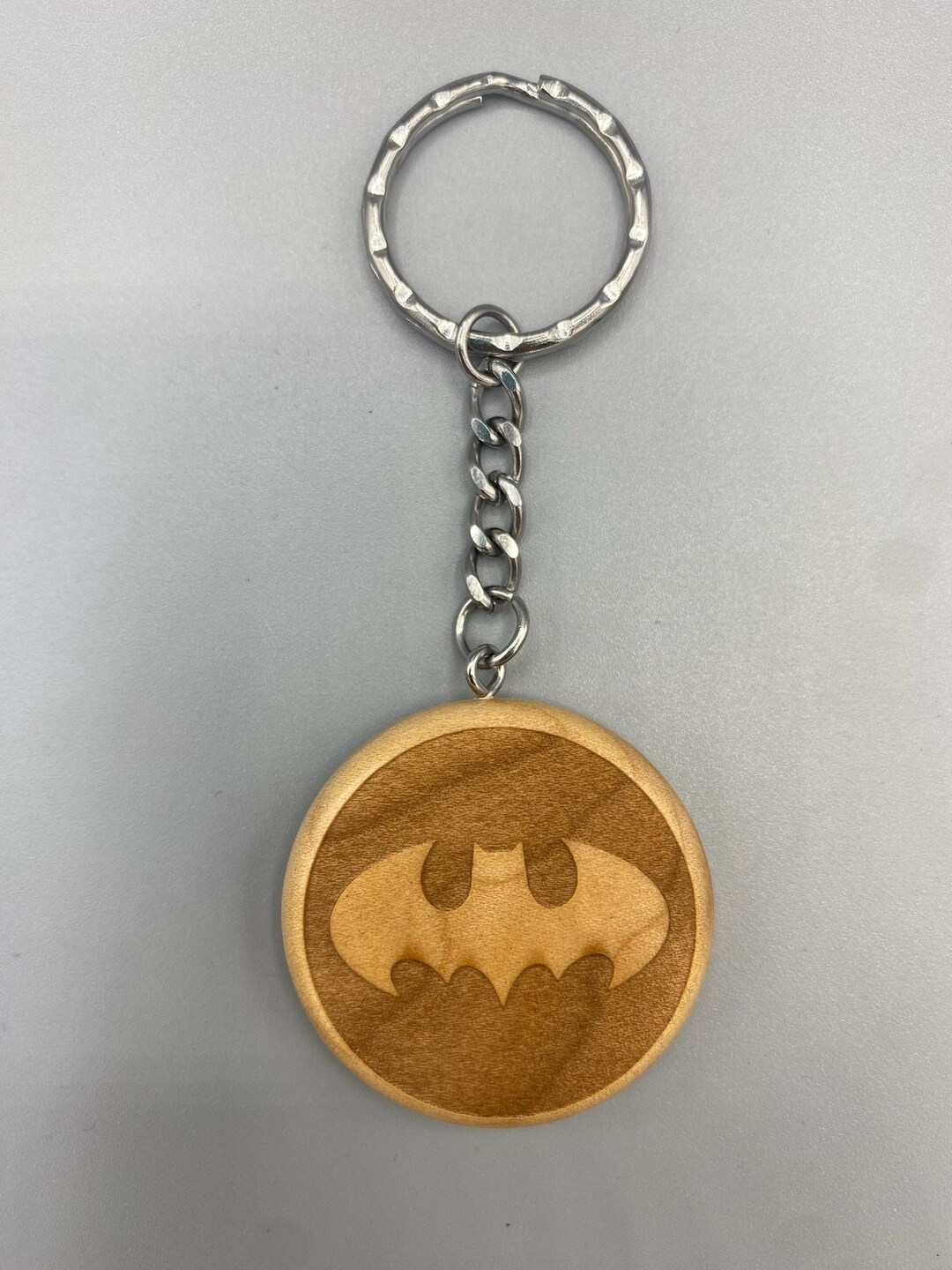 BATMAN EMBLEM - Custom Maple Wood Keychain - Etsy