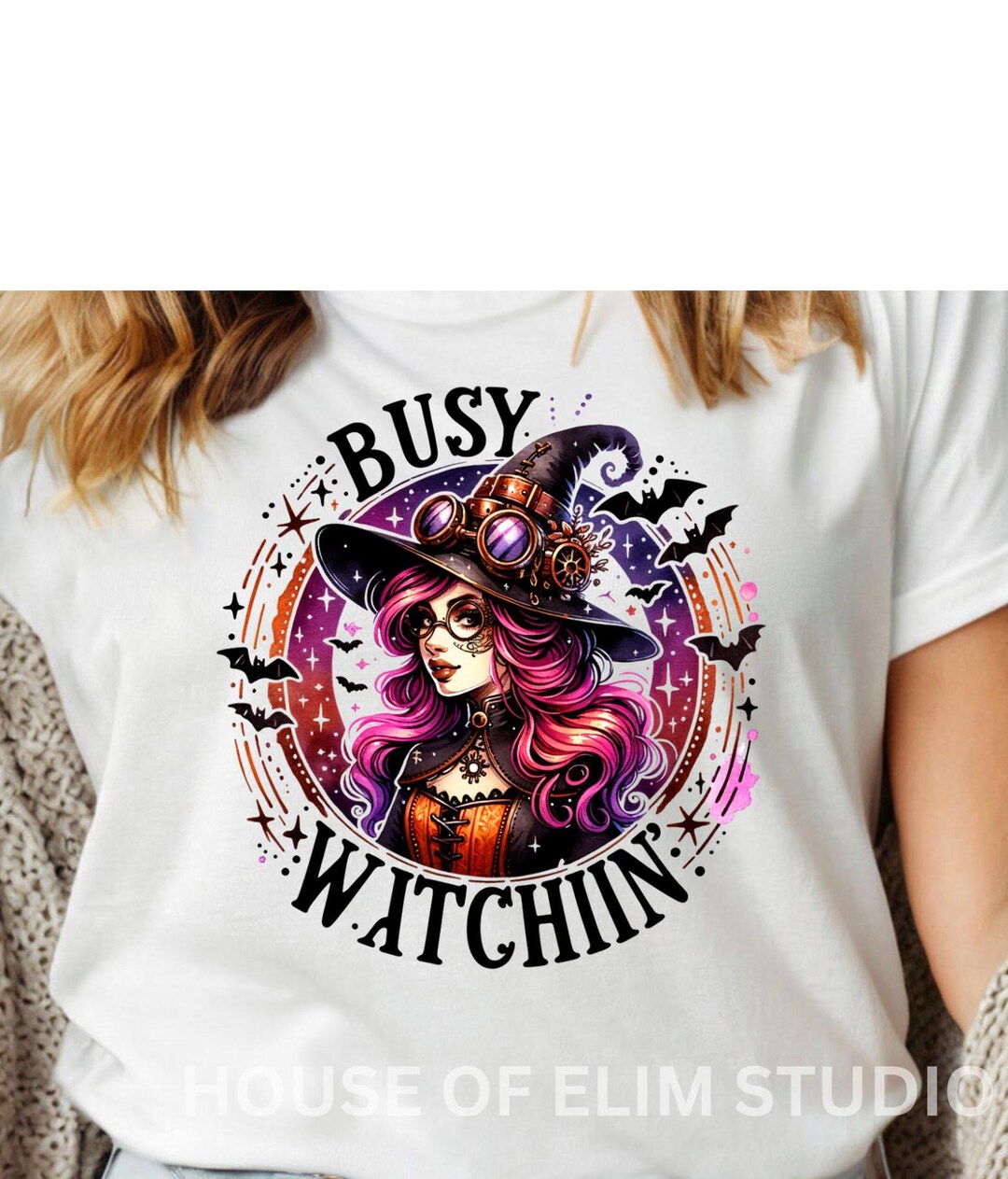 Halloween Busy Witching Witch Pink PNG 300dpi Digital Print - Etsy