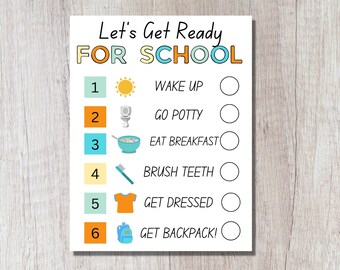 Kids Daily Responsibilities Chart Printable Daily Routine - Etsy
