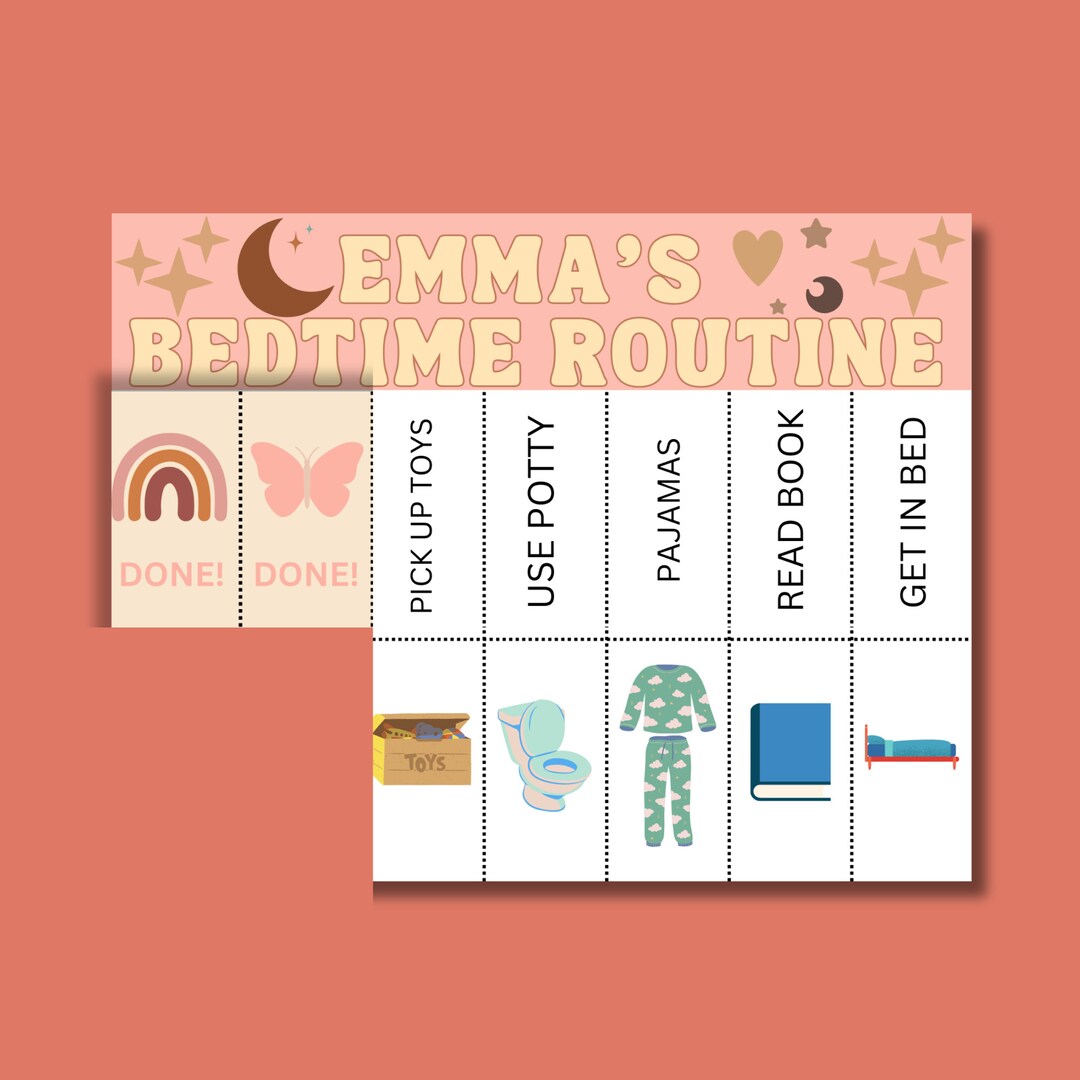 Personalized Toddler Routine Boho Natural Routine Chart Visual - Etsy