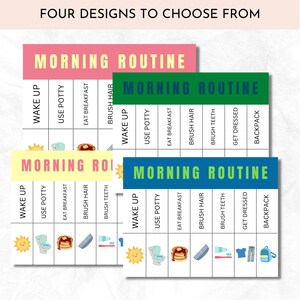 Editable Toddler Routine Morning Routine Chart Visual - Etsy