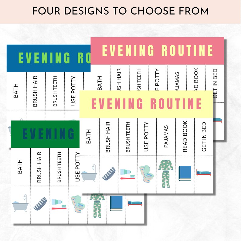 Toddler Routine Bedtime Routine Chart Visual Schedule - Etsy Toddler Routine Bedtime Routine Chart Visual Schedule - Etsy