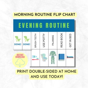 Toddler Routine Bedtime Routine Chart Visual Schedule - Etsy