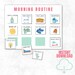 Daily Visual Routine Chart With Cards Morning Afternoon - Etsy