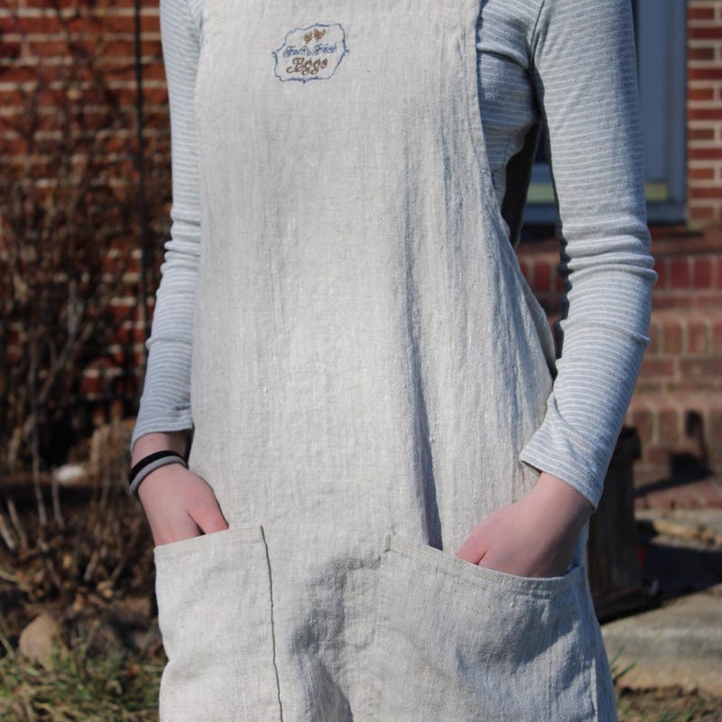 Natural Linen Apron - Etsy
