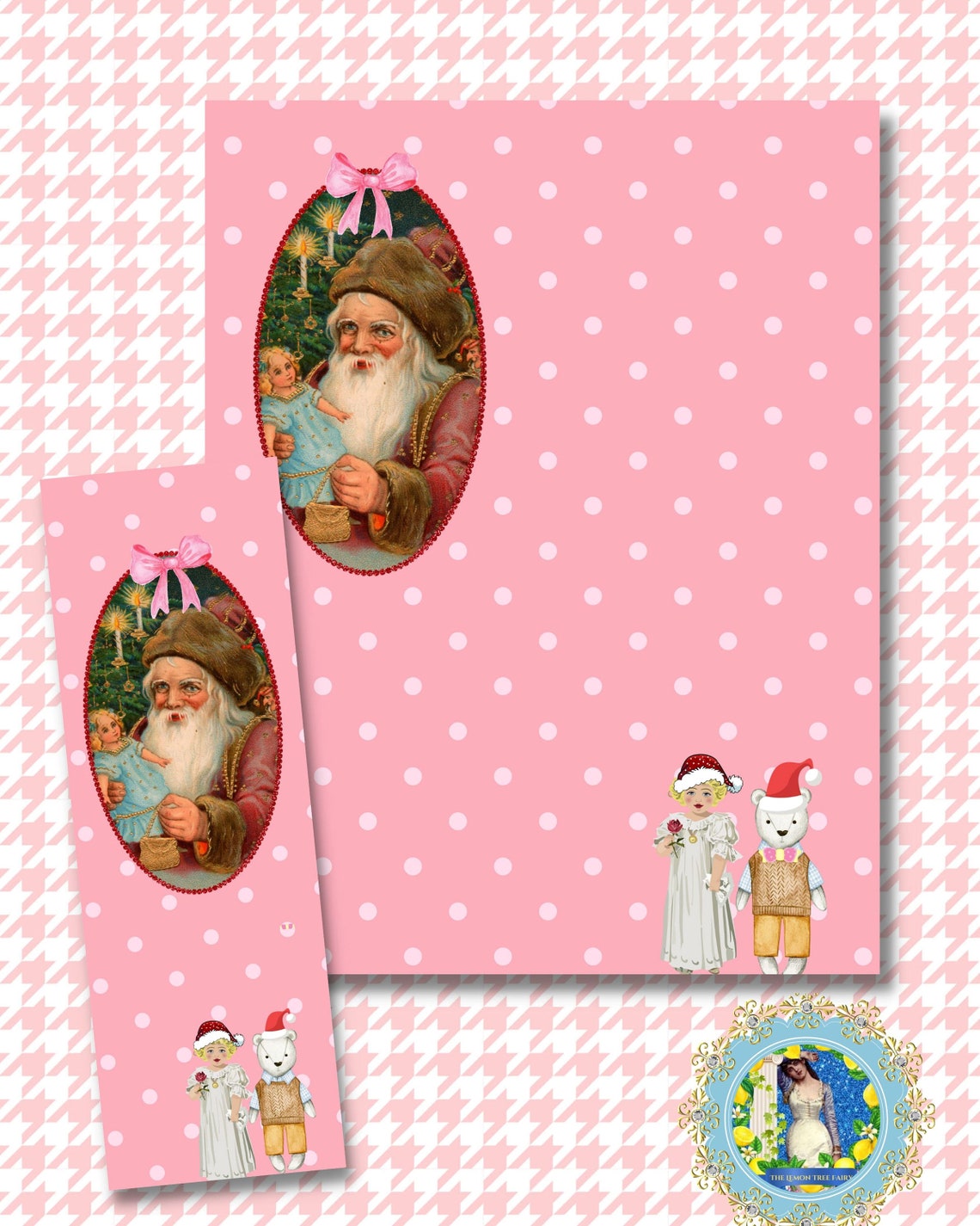 LETTER TO SANTA, Printable Dear Santa Letter Paper, Vintage Digital ...