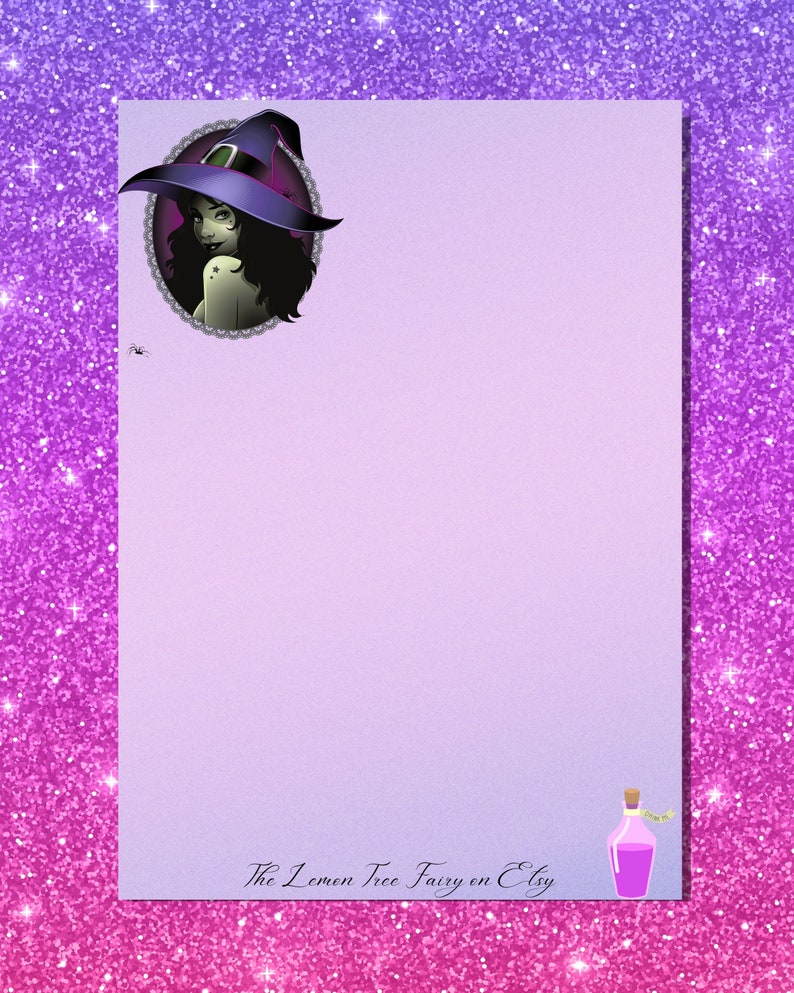 Printable Halloween Writing Paper Witch Paper Ephemera Witch - Etsy