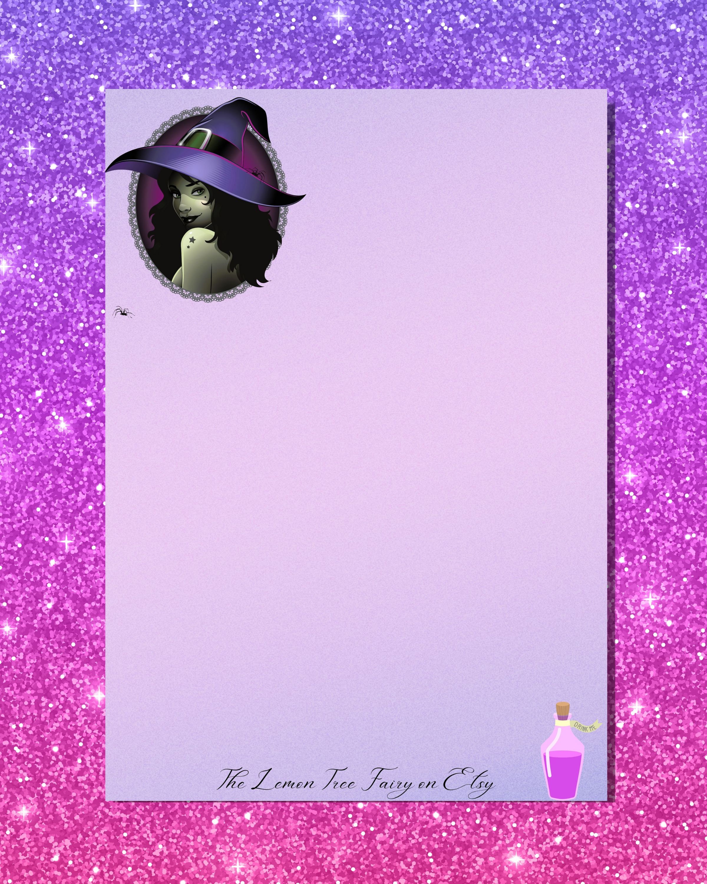 Printable Halloween Writing Paper Witch Paper Ephemera Witch - Etsy