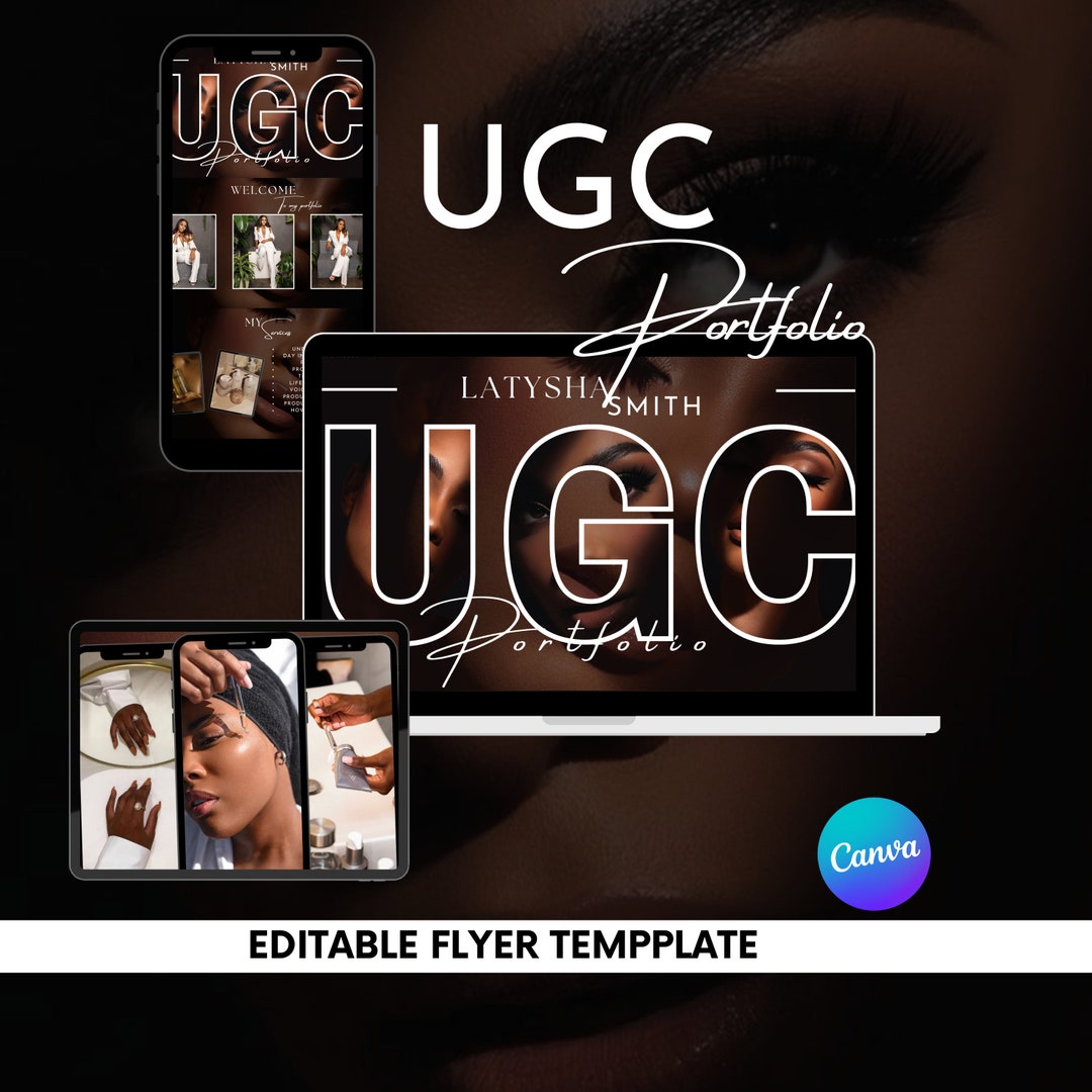 UGC Portfolio Flyer UGC Creator Template Ugc Content Social Media Canva ...