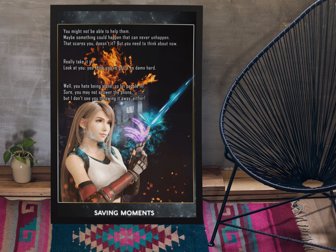 TIFA LOCKHART Final Fantasy Poster Inspirational Quotes - Etsy