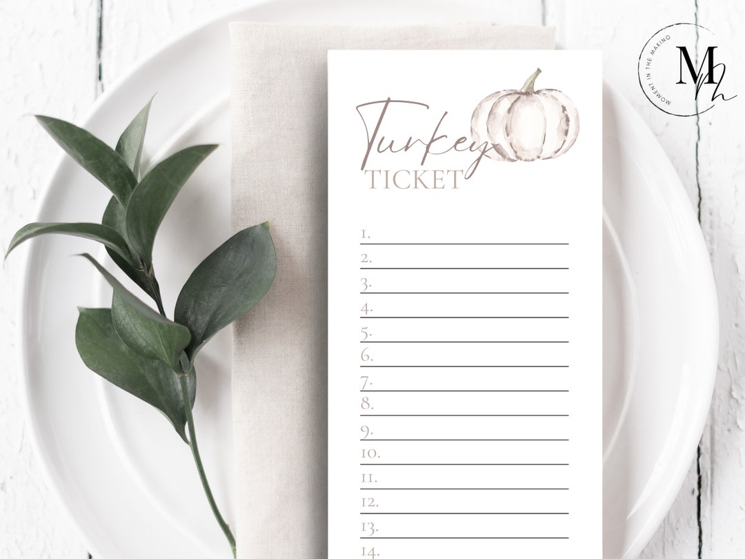 Thanksgiving Turkey Ticket Printable: Ghost Pumpkin Game (instant ...